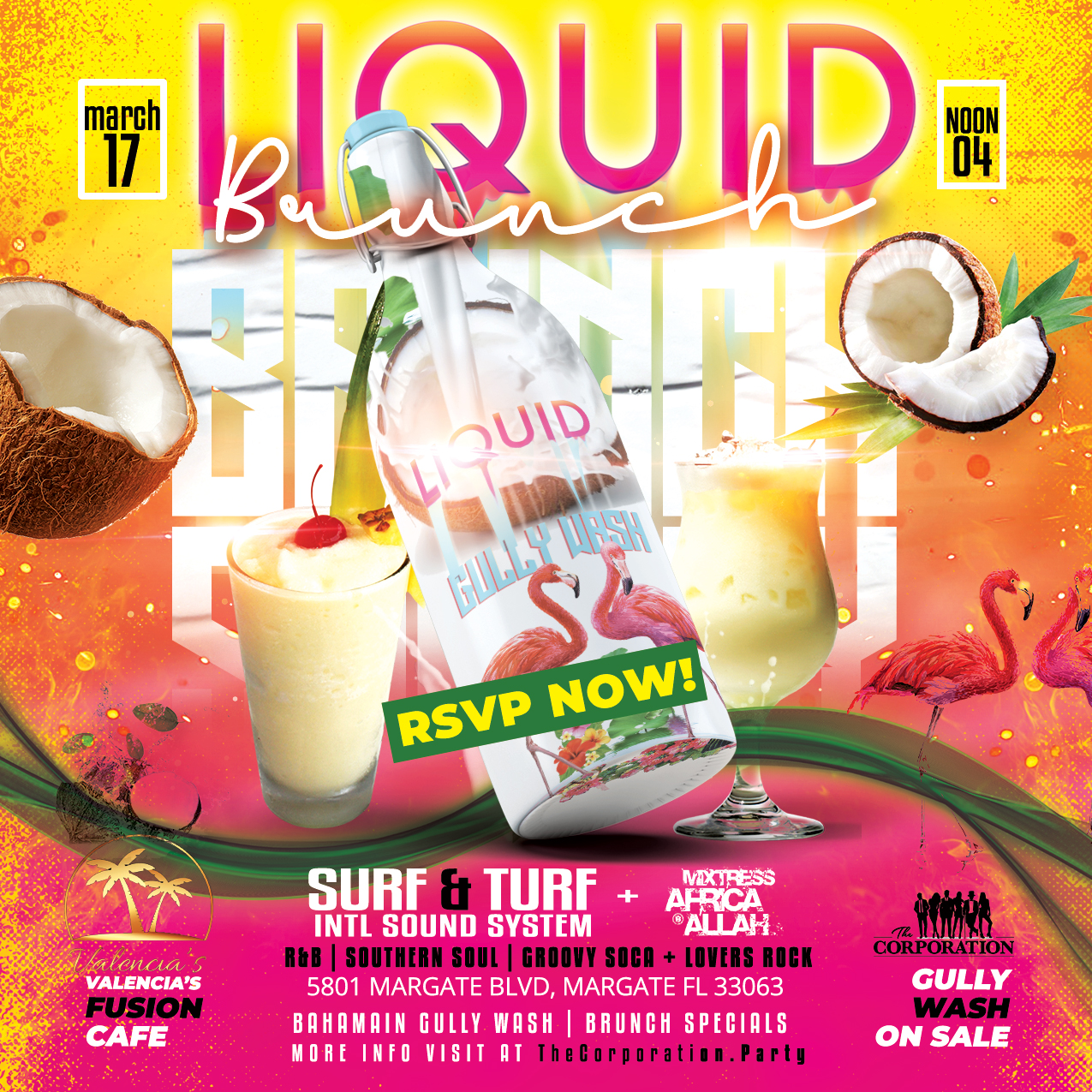 Gully Wash Liquid Brunch Sun 03.17.24 - PlayMas.Today